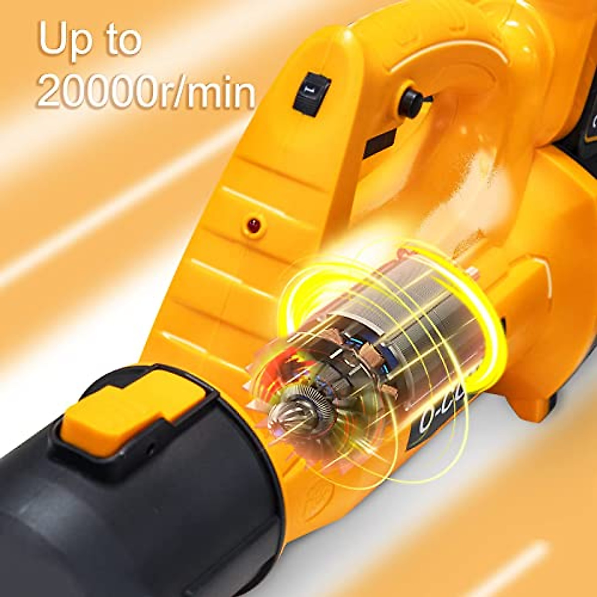 Leaf Blower, 21V Leaf Blower Cordless with 4.0Ah Battery and Charger, 320 CFM 150 MPH 6-Speed 2 Tubes Electric Leaf Blower for Leaves, Snow Debris and Dust Blowing