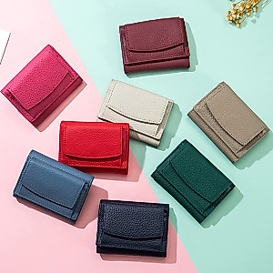 Mini Wallet for Women, Unisex Anti-Credit Card Fraud Folding Mini Wallet, Women's Foldable Short Wallet (Brown)