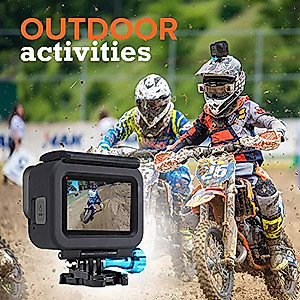 MiPremium Frame Mount Housing Case for GoPro Hero 7 6 & 5 Black Silver & White. Cover Shell Cage Accessories Kit with Aluminium Screw & Quick Release Buckle Socket Accessory for Hero7 Hero6 Hero5