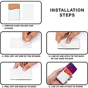 DistinctInk Adhesive Phone Wallet / Card Holder – Universal Vegan Leather Credit Card ID Adhesive Sleeve, Travel Light with Essential Items - Psalm 42:1 - Long for God as the Deer Water