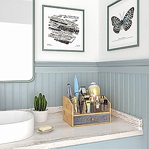 Hair Tool Organizer, Hair Dryer Holder, Bathroom Countertop Blow Dryer Holder, Vanity Caddy Storage Stand for Accessories, Makeup, Toiletries