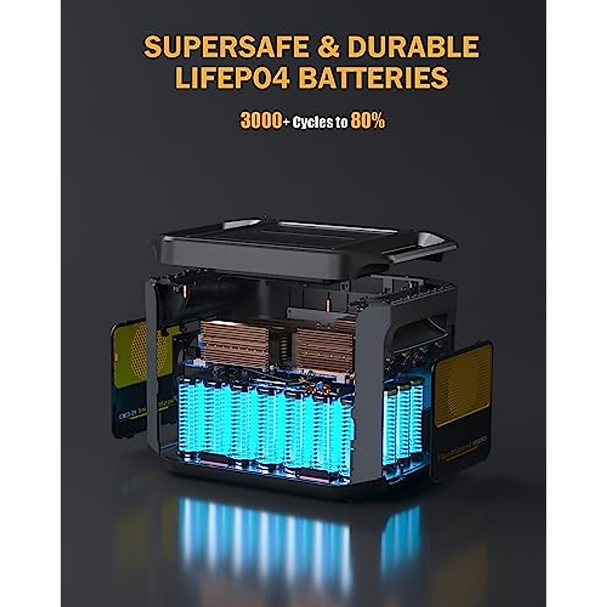 VTOMAN FlashSpeed 1500 Power Station 1548Wh Solar Generator 1500W(3000W Peak) Backup LFP Battery Expandable To 3096Wh Recharge 0-100% Within 1 Hour For Electric Backup Blackout Emergency
