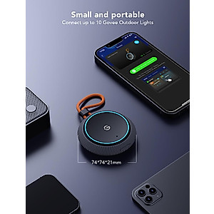 Govee 50ft Permanent Outdoor Lights Bundle with Govee Outdoor Light Show Box, Bluetooth Smart Group Control 10 Devices, IP65 Waterproof, Battery Powered, USB Charged, Support Outdoor and Indoor Lights