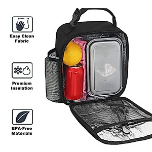 HABOPET Lunch Box for Men & Women Durable Lunch Bag for Adults & Kids Reusable Small Lunchbox Black