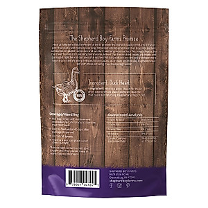 Shepherd Boy Farms Freeze Dried Dog Treats, Duck Heart, All Natural Freeze-Dried Dog Treat & Dog Snacks, Made in USA, High in Protein, Essential Nutrition of Raw Dog Food, 8oz