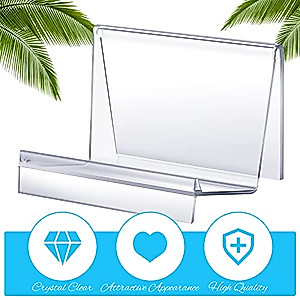 Purse Display Stand Clear Acrylic Wallet Display Stand Holder Purse Jewelry Stand Handbag Display Stand Acrylic Purse Organizer for Bag Phone Cards Cosmetic Store Business, 5.5 x 3.3 x 3 Inch (6 Pcs)