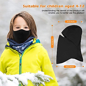 Ameceres Kids Balaclava Ski Mask Cold Weather Windproof Tactical Face Mask Winter for Skiing Snowboarding Cycling (1)