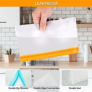 12 Pack Reusable Food Storage Bags, FDA Food Grade Ziplock Leak proof 4 Reusable Sandwich Bags 3 Gallon Bags 5 Snack Bags Easy Wash Eco-Friendly Freezer Safe Bags For Meat Fruit Vegetable