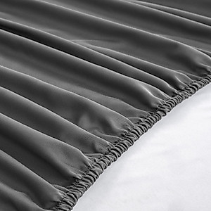 SONORO KATE Bed Sheets 6 Piece Set,Super Soft Breathable& Cooling,Deep Pockets 16",Soft,Machine Washable(Dark Grey,King)