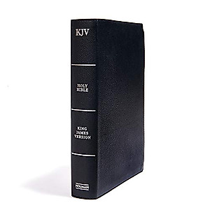 KJV Super Giant Print Reference Bible, Black Genuine Leather, Indexed, Red Letter, Pure Cambridge Text, Presentation Page, Cross-References, Full-Color Maps, Easy-to-Read Bible MCM Type
