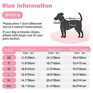 Etdane Recovery Suit for Dog Cat After Surgery Dog Surgical Recovery Onesie Female Male Pet Bodysuit Dog Cone Alternative Abdominal Wounds Protector Pink Plaid/Hear/X-Small