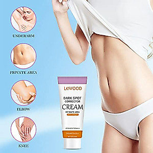 LOVOOD Dark Spot Corrector Cream - Underarm, Neck, Armpit, Knees, Elbows, Private Areas, Intimate Areas - Upgraded Formula, Instant Result 2 fl.oz