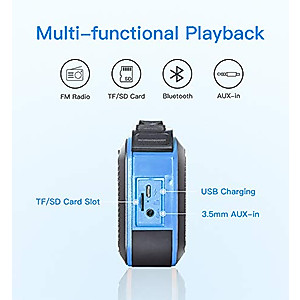 LEZII Shower Bluetooth Speaker, IPX7 Waterproof Portable Speakers with Loud HD Sound, Mini Wireless Speaker with TWS Stereo, Shower Radio for Bathroom, Kayak, Pool, Beach, Bike, Gifts for Men, Women