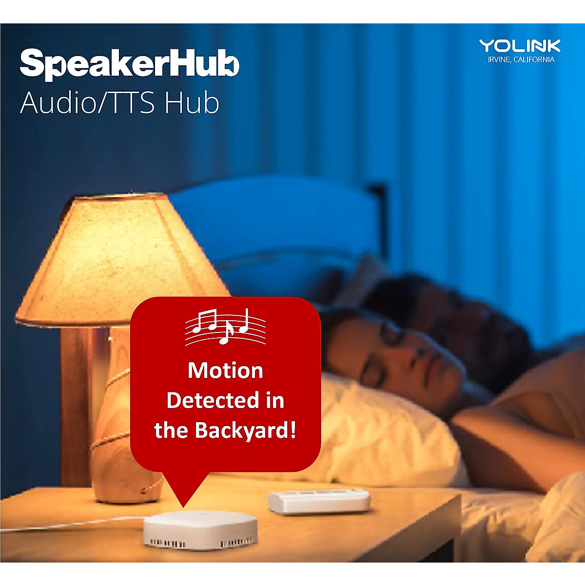 YoLink LoRa Smart Outdoor Motion Sensor Starter Kit, Driveway Alert, Property Invasion/Tresspassing Detector, Email/SMS/Push Alerts, Alexa, IFTTT, Home Assistant: Includes (2) Sensors, (1) SpeakerHub
