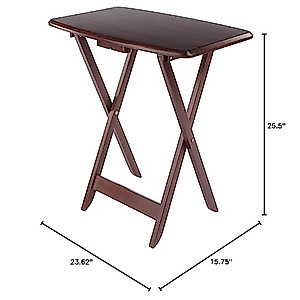 Winsome Oversize Snack Table Set, Walnut