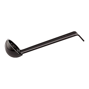 1 Ounce Serving Ladle, 1 Hook Handle Portion Ladle - Dishwasher-Safe, Reusable, Black Plastic Gravy Ladle, For Stirring, Pouring, And Serving - Restaurantware