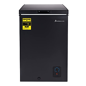 Kalamera. 3.5 Cu.ft Chest Freezer-Freestanding For Home/Apart With Lowest -4℉ Black, KCF-100-SS