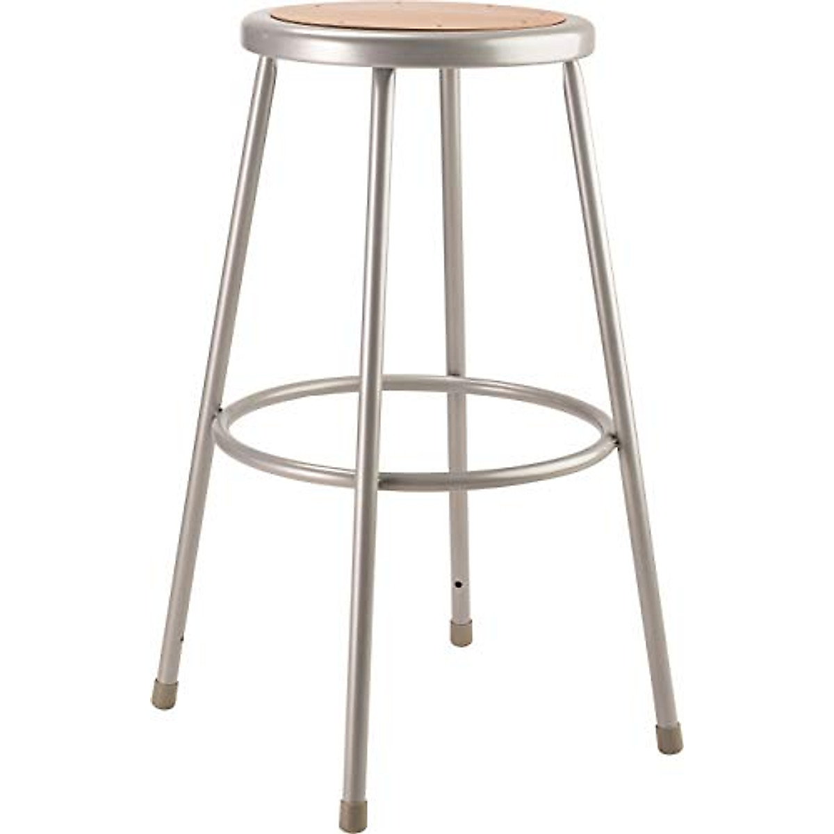 National Public Seating 6230-CN Steel Stool with 30" Hardboard Seat, Grey (Pack of 3)