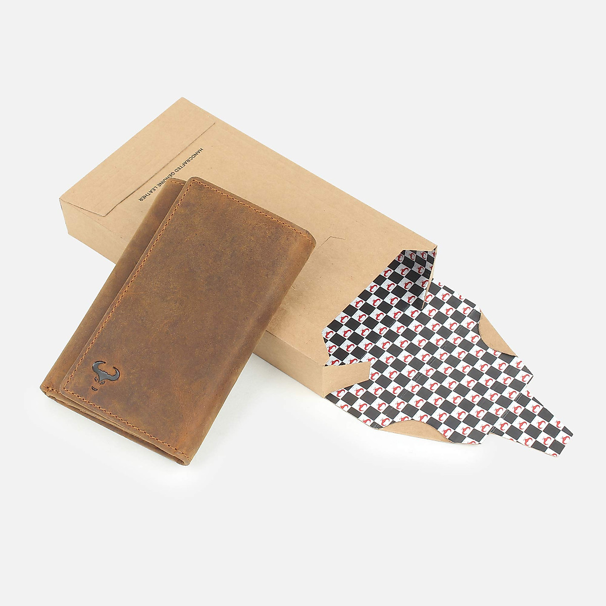 AlphaHide RFID Blocking Ladies Wallet - Credit Card Wallet for Women - Trifold Wallets for Girls - Crazy Horse Genuine Leather - Large Coin Pocket - Two ID Windows - Gift Boxed