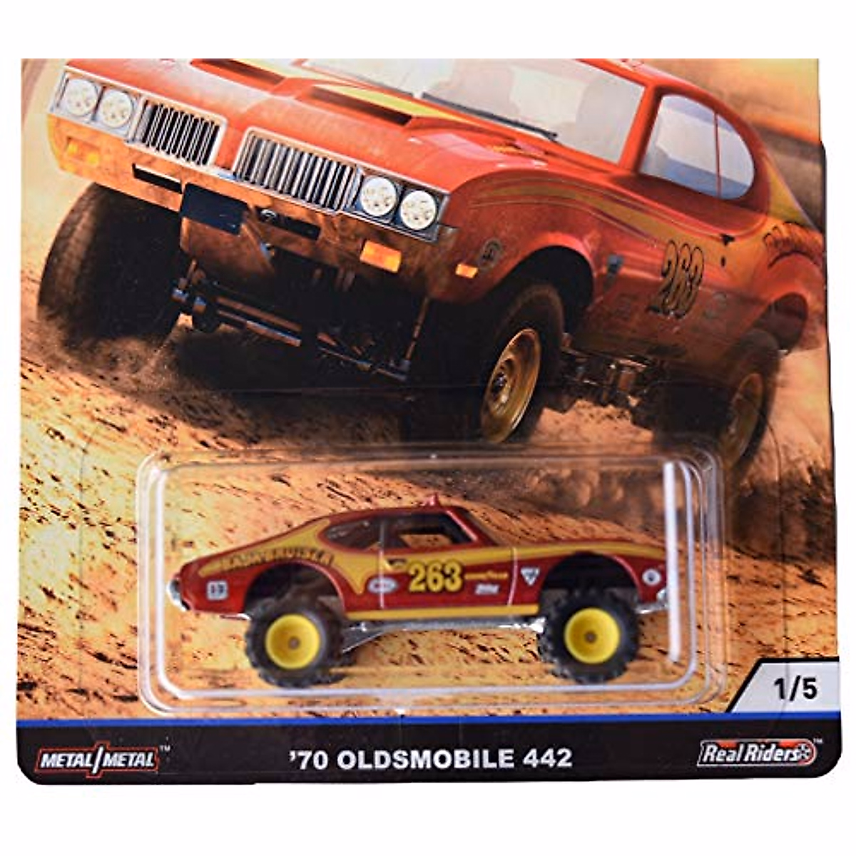 Hot Wheels Car Culture Desert Rally '70 Oldsmobile 442 1/5, red/Gold