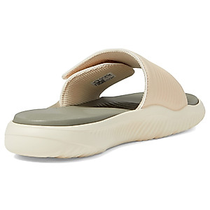 adidas Unisex Alphabounce 2.0 Slides Sandal, Sand Strata/Silver Pebble/Wonder White, 9 US Men