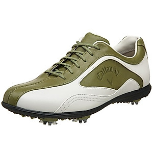 Callaway Women's Batista Golf Shoe,Blanco/Mosstone,6 M US