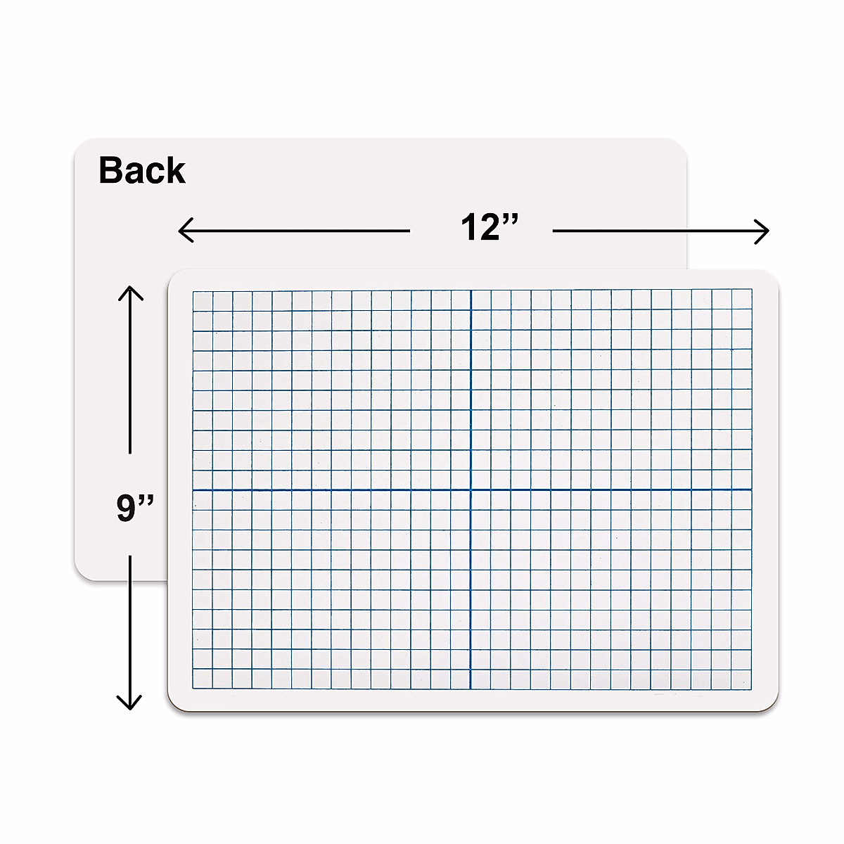 Scribbledo Dry Erase XY Axis Graph Lap Boards 9” X 12” for Student and Classroom Use Math White Board Double Sided White Board