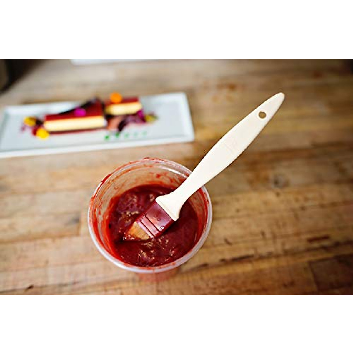 Matfer Bourgeat Natural Pastry and Basting Brush, Flat, Commercial Grade with Exoglass Handle, 1 1/2"