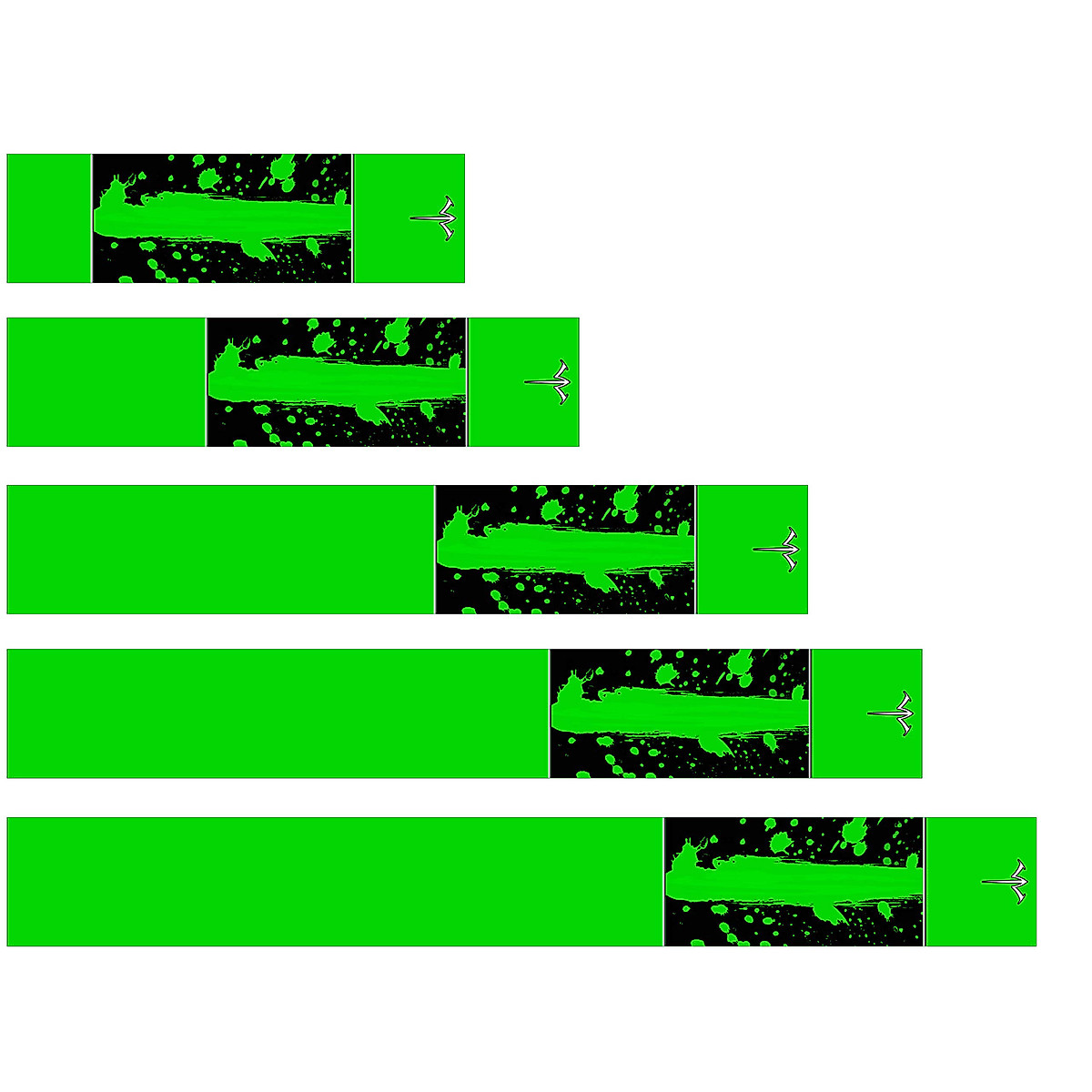 White Water Archery Non-Laminated Green Predator Blood 2 Inch Vane Design Arrow Wraps 15 Pc Pack Choose Length Width (9, 1)