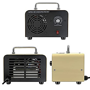 Commercial Ozone Generator 10,000 mg/h, Multipurpose Ozone Machine Odor Removal for Car Smoke, Timing Function & Carry Handle, Industrial O3 Air Purifier for Home Room, Basement (Yellow)