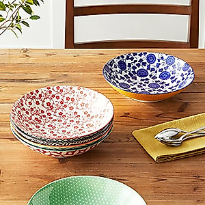 Certified International Soho All Purpose Porcelain Bowls, Set of 6, Multicolor