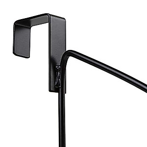 HOLDN’ STORAGE Over The Door Hanger - Door Rack Hangers for Clothes - Bathroom Over Door Hanger for Hanging Clothes & Towels - Over The Door Clothes Drying Rack, Black