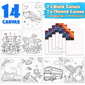 69 Pack Kids Paint Set, Shuttle Art Art Set for Kids with 30 Colors Acrylic Paint, Wood Easel, Canvas, Painting Pad, Brushes, Palette and Smock, Complete Paint Set for Boys and Girls(package may very)