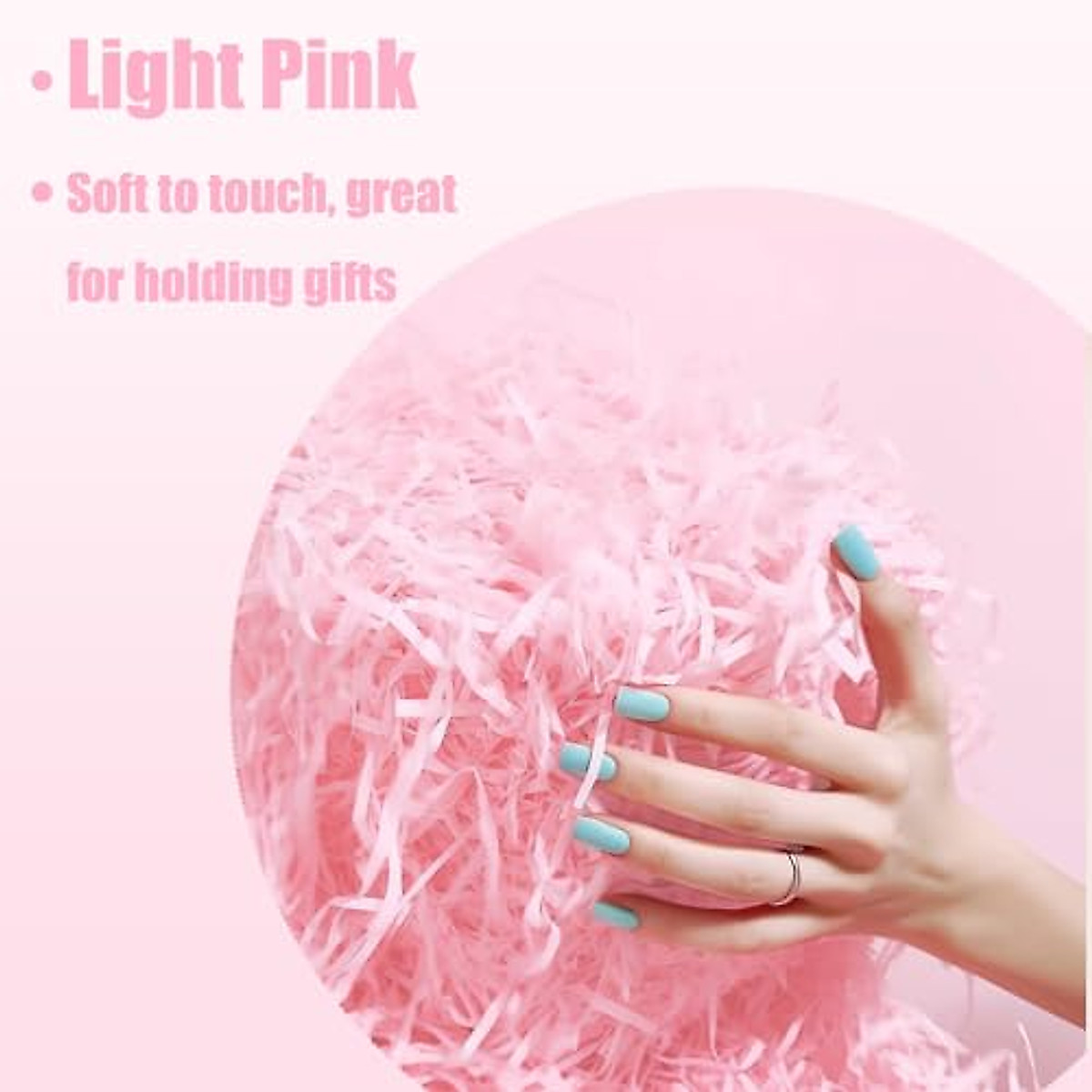 COFEETBO Basket Grass,Crinkle Cut Tissue Paper for Easter Gift Box Wrapping Packing Filling,Recyclable DIY Craft Basket Shred Confetti Raffia Paper Filler,100g 3.53oz Party Decoration