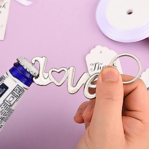 VZCBZC 24PCS Silver Love Bottle Openers for Wedding Favors Bridal Shower Favors,Gifts,Decorations or souvenirs for Guests
