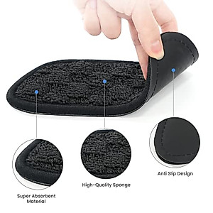 GLACIER FRESH Refrigerator Water Drip Tray Cache For Fridge Water Dispenser From Water Splatter and Spills, Replacement for Whirlpool, GE, Samsung Fridge Accessories (2 Pack, Semi-Circular)