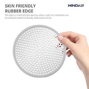 WINDALY 3 Pack of Shower Drain Hair Catcher/Cover/Strainer, Stall Drain Protector/Cover, Stainless Steel (3 Pack)