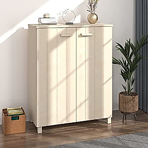 imasay Shoe Cabinet Honey Brown 33.5"x15.7"x42.5" Solid Wood Pine