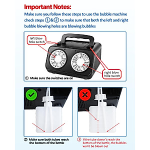 Upgraded Bubble Machine with 2 Speed Levels,Blow 20000+ Bubbles/Minute,Portable Automatic Bubble Machine for Kids Toddlers,Durable Bubble Maker Outdoor Toys Gifts for Birthday,Wedding,Party,Christmas