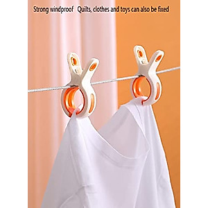 Rovedcity Heavy Duty Clothes Pins for Beach Blankets Cruise Heavy Laundry Clothespins Windproof Clamps Easy Store Clothes Pegs(5 Pack) (Green)