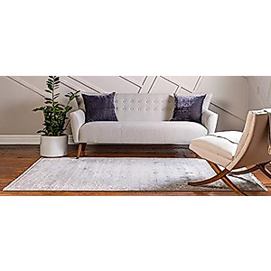 Unique Loom Traditional Classic Intricate Design with Distressed Vintage Detail, Area Rug, 10 ft x 13 ft, Light Blue/Ivory