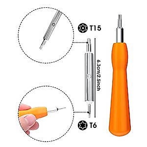 CYJJZQ Ring Doorbell Screwdriver Replacement & Charger Charging Cable Cord, Fit Video Doorbell, Video Doorbell 2 3 and Pro & Elite Ring Doorbell Security Screw (Orange)