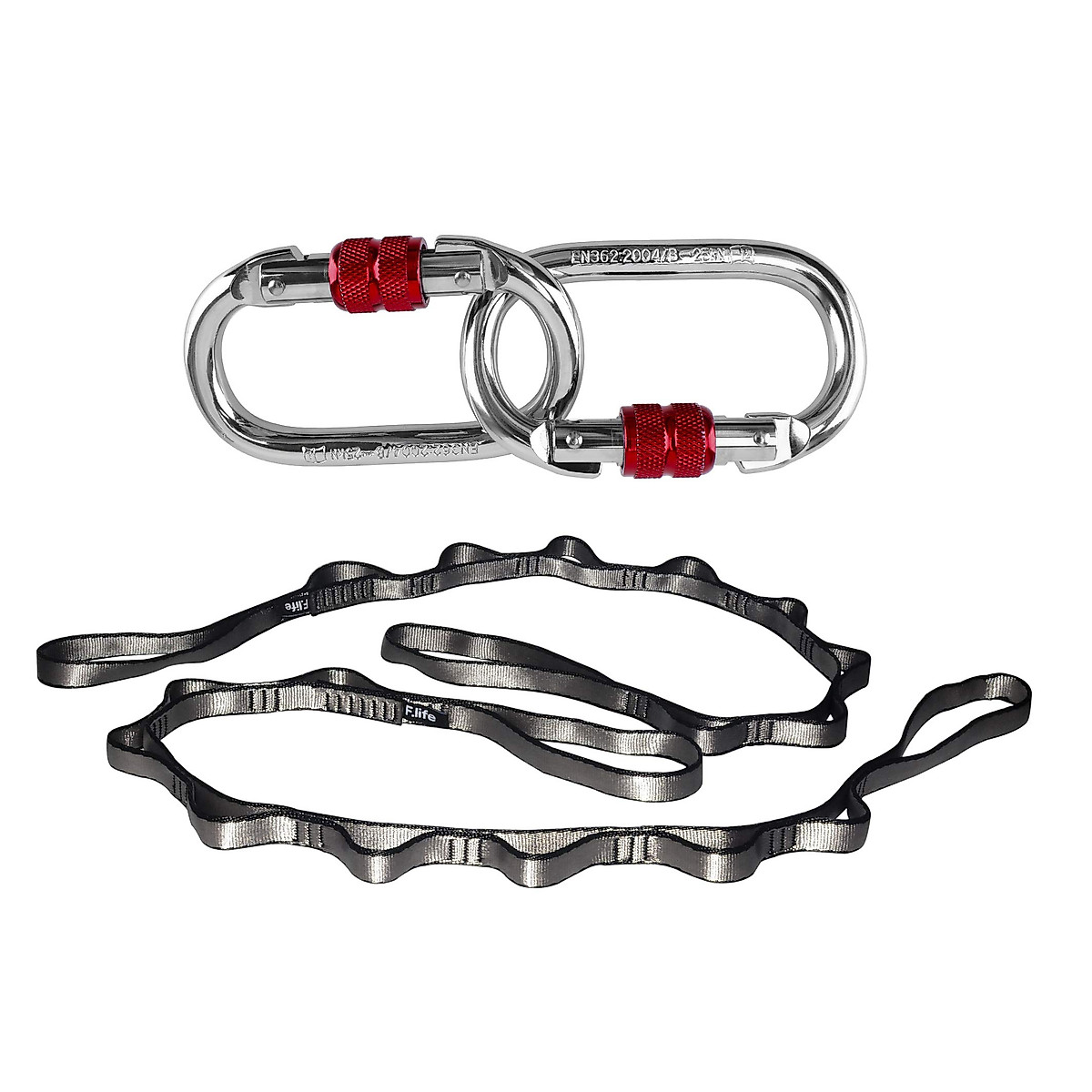 F.Life Hammock Hardware Extend 1 Meter Daisy Chain for Rigging Aerial Yoga Hammocks Yoga Swing Tree Swing Height Adjustment