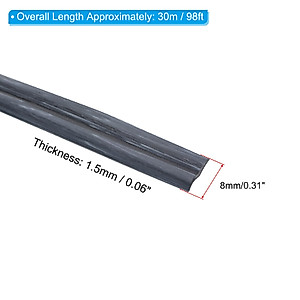 PATIKIL Wicker Repair Kit, 30m/98ft PE Rattan Replacement Repair DIY Set for Wicker Fixing Furniture Patio Furniture Repair, Gray White Stripe