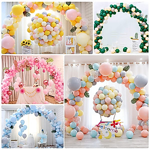 Balloon Arch Kit and Balloon Pump, Adjustable Balloon Arch 2 Balloon Stand with 120PCS Balloons, Water Bases, 60 Balloon Clips, Knotter for Wedding Graduation Birthday Party Supplies Decoration