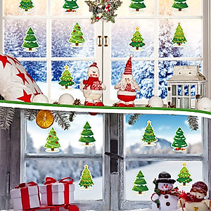 Epakh 45 Pieces Christmas Tree Cutouts, Paper Classroom Bulletin Board Cardstock Decorations with Glue Points, Holiday Xmas Tree Shaped Accent Wall Door Decor DIY Crafts for Classroom, Home, Office