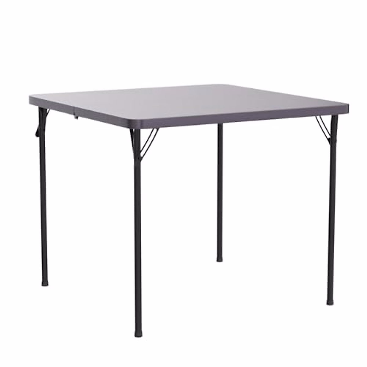 Lineslife Square Folding Card Table Portable with Collapsible Legs, 34'' Fold in Half Small Card Table for Outdoor Indoor, Lightweight Compact for Camping Dining Party, Brown