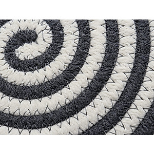 Cotton Pot Holders Hot Pads for Kitchen Heat Resistant, Thread Weave Trivet Multipurpose Pot Holder by Diameter 7 Inches, Color Matching Potholders Set of 3 (Dark Grey)