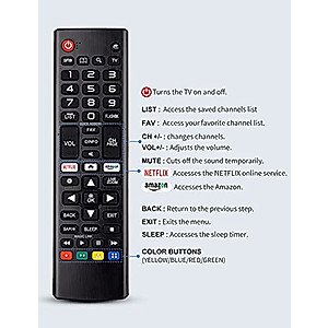 Universal Remote Control for All LG Smart TV LCD LED OLED UHD HDTV Plasma Magic 3D 4K Webos TVs AKB75095307 AKB75375604 AKB75675304 AKB74915305 AKB76037601 AKB75675313 AKB75855501