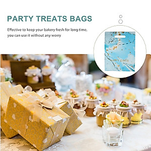 Gadpiparty 10Pcs Paper Gift Bags with Handle Marble Pattern Present Bags Decorative Party Favors Bags Elegant Goodie Bags for Christmas Wedding, Blue